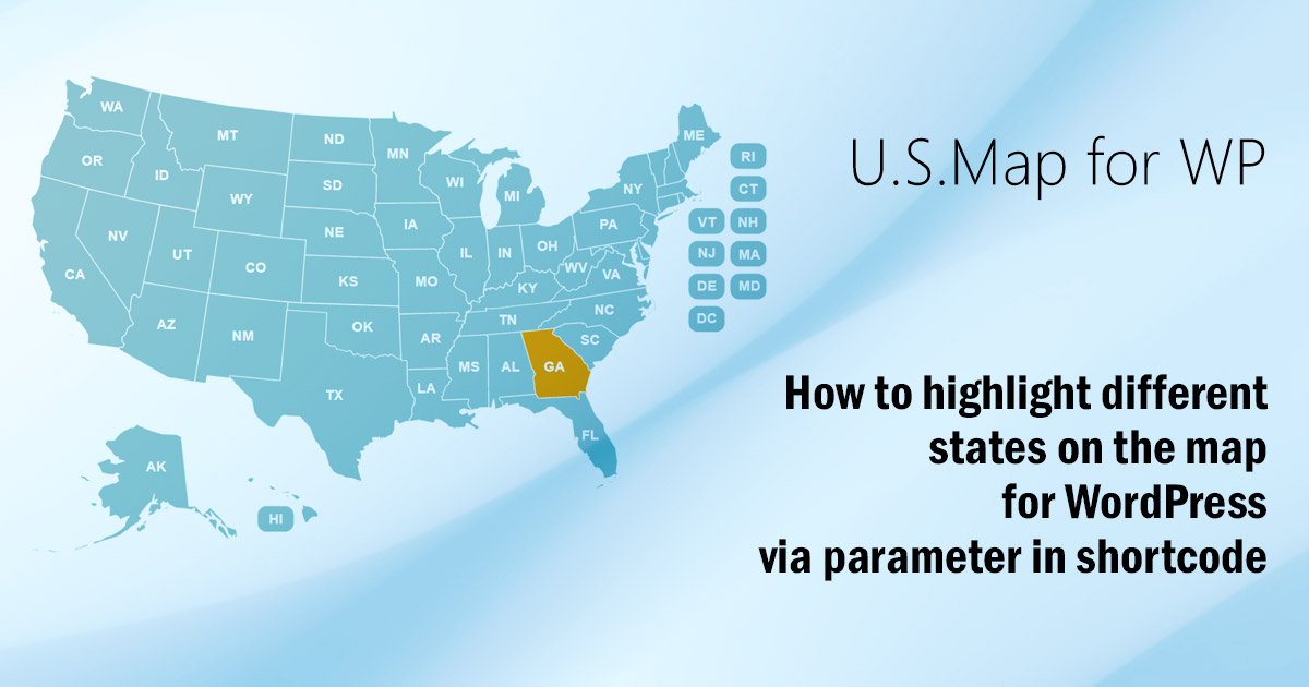 Can Highlight Individual States Map Usa