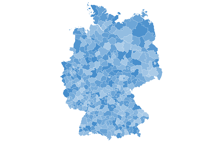Germany Map With Clickable districts for WordPress/HTML Websites