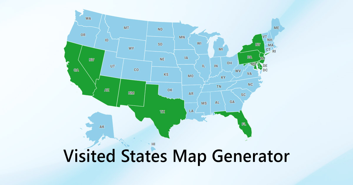 Visited States Map Get A Clickable Interactive US Map