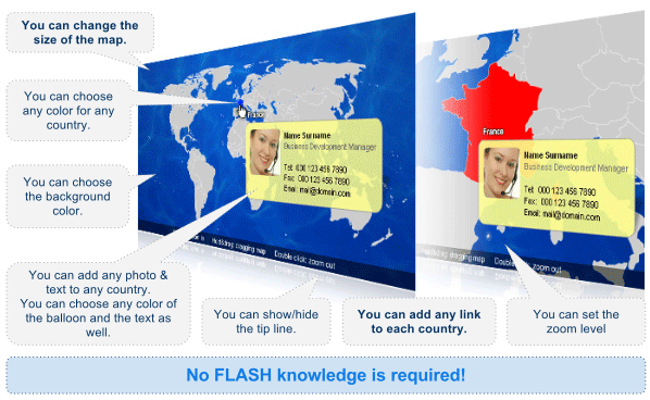 Zoom World Map 3.0. Interactive World Map. Free download sample and ...